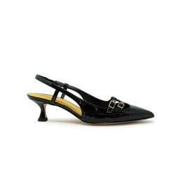 Mara Bini Sandalen - U307s Black Leather Naomi Slingback Sandals - Gr. 39 (EU) - in Schwarz - f&uuml;r Damen