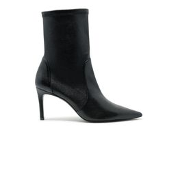 Stuart Weitzman Stiefel - Sj974 Black Nappa Stretch 75 Bootie - Gr. 6 - in Schwarz - f&uuml;r Damen