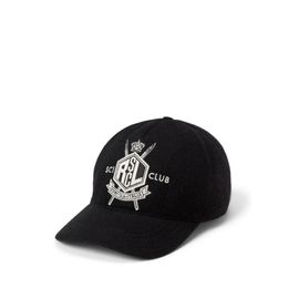 Polo Ralph Lauren Caps & M&uuml;tzen - Cashmere Baseball Cap With Embroidered Logo Crest - Gr. ONE SIZE - in Schwarz - f&uuml;r Damen