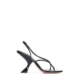Amina Muaddi Sandalen - Curved Heel Sandals With Transparent Pvc - Gr. 37 (EU) - in Grau - f&uuml;r Damen