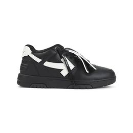 Off-White Low-Top Sneaker - M-Out Of Office Black And White Leather Sneakers - Gr. 46 (EU) - in Schwarz - f&uuml;r Damen