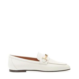 Tod's White Horsebit Leather Moccasin - Gr. 40 (EU) - in Wei&szlig;