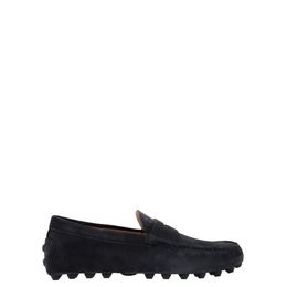 Tod's Tod's Loafer - Gommino Suede Moccasin With Rubber Stud Sole - Gr. 7_5 - in Blau - f&uuml;r Damen