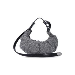 Diesel Hobo Bags - Grab-D Small Crystal Denim Hobo Bag - Gr. unisize - in Grau - f&uuml;r Damen