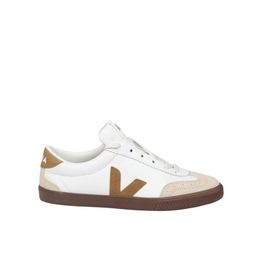 Veja Low-Top Sneaker - Leather Volley Sneakers With Suede Details - Gr. 41 (EU) - in Wei&szlig; - f&uuml;r Damen