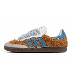 Adidas Low-Top Sneaker - Custom Brown Textile Samba Sneakers - Gr. 36_2_3 - in Grau - f&uuml;r Damen