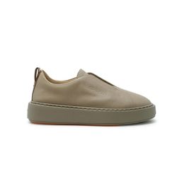 Santoni Low-Top Sneaker - Wbcd61323tarkllke68 Sand Leather Sneaker - Gr. 37,5 (EU) - in Beige - f&uuml;r Damen