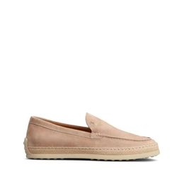 Tod's Suede Slip-On Flat Shoes With Textured Sole - Gr. 36 (EU) - in Beige
