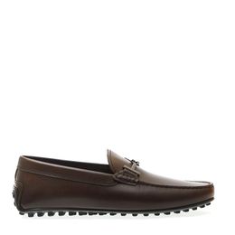 Tod's Tod's Loafer - City Gommino In Brown Leather Buckle - Gr. 6_5 - in Wei&szlig; - f&uuml;r Damen
