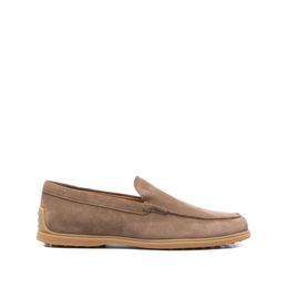 Tod's Tod's Loafer - Brown Suede Flat Shoes With Leather Lining - Gr. 8 - in Braun - f&uuml;r Damen