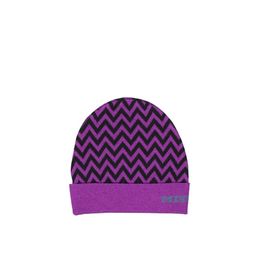 Missoni Caps & M&uuml;tzen - Purple Zigzag Wool Hat With Ribbed Trim - Gr. ONE SIZE - in Lila - f&uuml;r Damen