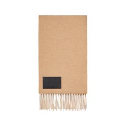 Hogan T&uuml;cher & Schals - Fringed Brown Scarf Crafted - Gr. unisize - in Beige - f&uuml;r Damen