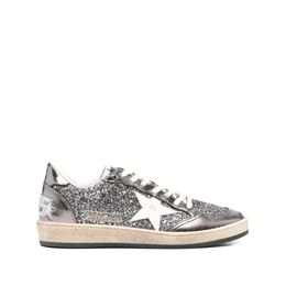 Golden Goose Deluxe Brand Golden Goose Low-Top Sneaker - Glittery Silver Low-Top Sneakers With Metallic Ove - Gr. 35 (EU) - in Grau - f&uuml;r Damen