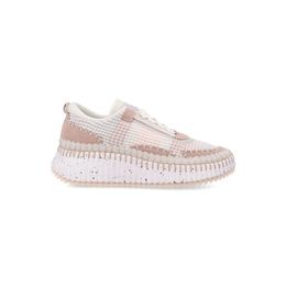 Chlo&eacute; Chlo&eacute; Low-Top Sneaker - Hand-Stitched Mesh Sneakers With Suede Inserts - Gr. 39 (EU) - in Beige - f&uuml;r Damen
