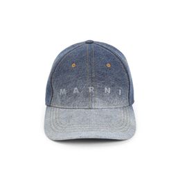 Marni Caps & M&uuml;tzen - Gradient Blue Denim Baseball Cap With Embroidered - Gr. M - in Grau - f&uuml;r Damen