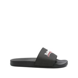 Balenciaga Loafer - Contoured Slide Sandals With Bold Logo - Gr. 40 (EU) - in Schwarz - f&uuml;r Damen