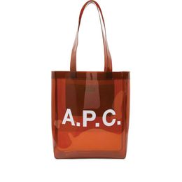A.P.C. Shopper & Totes - Amber Transparent Tote Bag With Bold Lettering - Gr. unisize - in Rot - f&uuml;r Damen