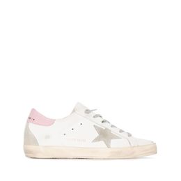 Golden Goose Deluxe Brand Golden Goose Low-Top Sneaker - Distressed Low-Top Sneakers With Grey Star Detail - Gr. 39 (EU) - in Beige - f&uuml;r Damen