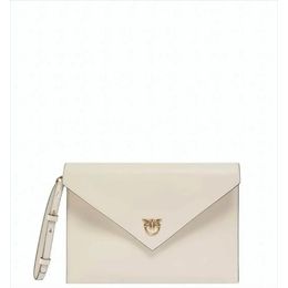 Pinko Clutches - Envelope Design White Leather Clutch - Gr. unisize - in Wei&szlig; - f&uuml;r Damen