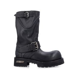 Balenciaga Stiefel - Venom Boot In Black Leather - Gr. 39 (EU) - in Schwarz - f&uuml;r Damen