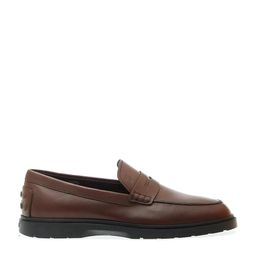 Tod's Tod's Loafer - Brown Leather Moccasin With Brown Rubber Sole - Gr. 10 - in Schwarz - f&uuml;r Damen
