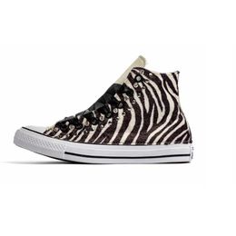 Converse Low-Top Sneaker - Custom High-Top Sneakers With Bold Zebra Stripe - Gr. 37 (EU) - in Wei&szlig; - f&uuml;r Damen