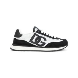 Dolce & Gabbana Dolce&Gabbana Low-Top Sneaker - White Black Calf Leather Sneakers - Gr. 36,5 (EU) - in Schwarz - f&uuml;r Damen
