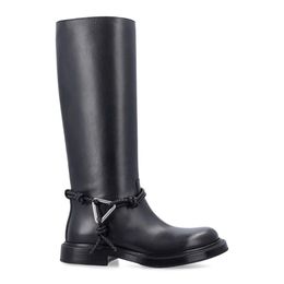 Bottega Veneta Stiefel - James Knee-High Calfskin Boots - Gr. 41 (EU) - in Grau - f&uuml;r Damen