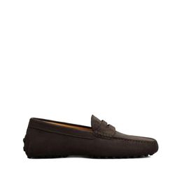 Tod's Tod's Loafer - Moccasin-Inspired Calfskin Suede Loafers - Gr. 7_5 - in Schwarz - f&uuml;r Damen