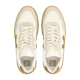Veja Low-Top Sneaker - V-90 White And Camel Leather Sneakers - Gr. 41 (EU) - in Beige - f&uuml;r Damen