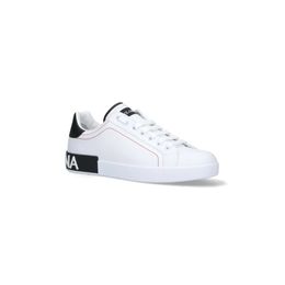Dolce & Gabbana Dolce&Gabbana Low-Top Sneaker - "Portofino" Sneakers, In White Leather - Gr. 44,5 (EU) - in Wei&szlig; - f&uuml;r Damen