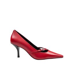 Michael Kors Hohe Schuhe - Selina Red Leather Pumps - Gr. 5_5 - in Rot - f&uuml;r Damen