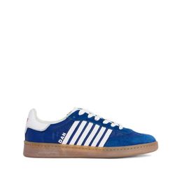 Dsquared2 Low-Top Sneaker - Low-Top Sneakers With Blue Silk - Gr. 40 (EU) - in Blau - f&uuml;r Damen