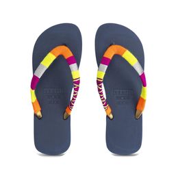 Uzurii Slipper & Pantoletten - flip flop Indiana Bronze - Gr. 37_38 - in Blau - f&uuml;r Damen