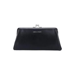 Comme des Gar&ccedil;ons Comme des Garcons Portemonnaies - Kiss-Clasp Purse With Silver-Tone Hardware - Gr. unisize - in Schwarz - f&uuml;r Damen