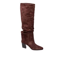 Jimmy Choo Stiefel - Hart Stitch Knee Boot 60 In Chocolate Suede - Gr. 36 (EU) - in Schwarz - f&uuml;r Damen