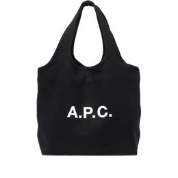 A.P.C. Shopper & Totes - Structured Black Wool Blend Tote Bag - Gr. unisize - in Schwarz - f&uuml;r Damen
