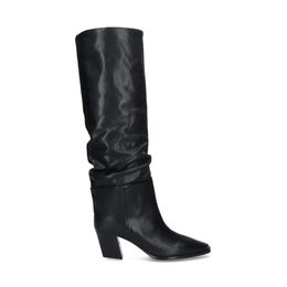 Jimmy Choo Stiefel - Pointed Toe Slouchy Calf Leather Boots - Gr. 41 (EU) - in Schwarz - f&uuml;r Damen