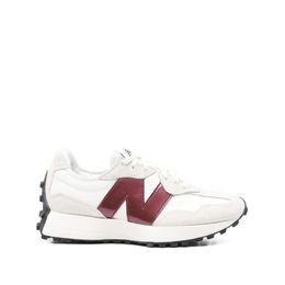 New Balance Low-Top Sneaker - Sleek White And Dark Red Sneakers - Gr. 10 - in Wei&szlig; - f&uuml;r Damen