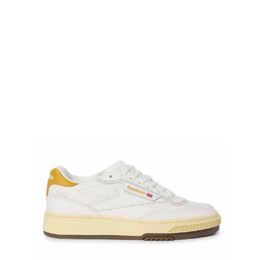 Reebok Low-Top Sneaker - Classic Low-Top Sneakers With Yellow Heel - Gr. 10 - in Wei&szlig; - f&uuml;r Damen