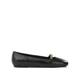 Pinko Leather Ballet Flats With Square Toe - Gr. 39 (EU) - in Schwarz