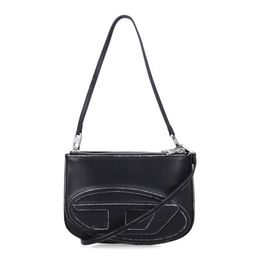Diesel Hobo Bags - 1Dr Twin Eco-Leather Shoulder Bag - Gr. unisize - in Schwarz - f&uuml;r Damen