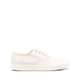 Polo Ralph Lauren Low-Top Sneaker - Minimalist Cream Canvas Sneakers - Gr. 42 (EU) - in Wei&szlig; - f&uuml;r Damen