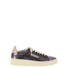 Autry Low-Top Sneaker - Dallas - Sequinned Trainers - Gr. 36 (EU) - in Beige - f&uuml;r Damen