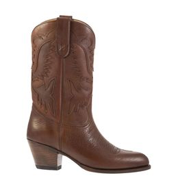 Polo Ralph Lauren Stiefel - Leather Cowboy Boots - Gr. 7 - in Grau - f&uuml;r Damen