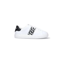 Versace Low-Top Sneaker - Low-Top Sneakers With Embroidered Logo - Gr. 39,5 (EU) - in Wei&szlig; - f&uuml;r Damen