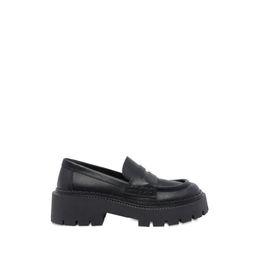 Vic Mati&eacute; Platform Loafers In Black Leather - Gr. 37 (EU) - in Schwarz