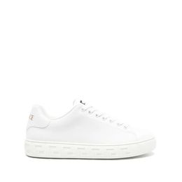 Versace Low-Top Sneaker - Greca-Embossed Leather Sneakers - Gr. 39,5 (EU) - in Wei&szlig; - f&uuml;r Damen