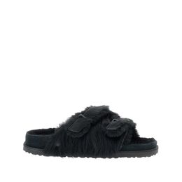 Birkenstock Black Suede Slip-On Sandals - Gr. 39 (EU) - in Schwarz