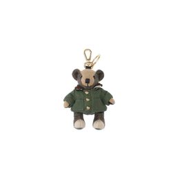 Burberry Schl&uuml;ssel- & Taschenanh&auml;nger - Cashmere Teddy Bear Keyring Charm - Gr. unisize - in Gr&uuml;n - f&uuml;r Damen